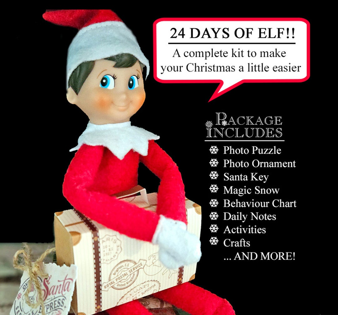 24 Days of Elf Elf on the Shelf Kit Elf Scene Elf Package - Etsy