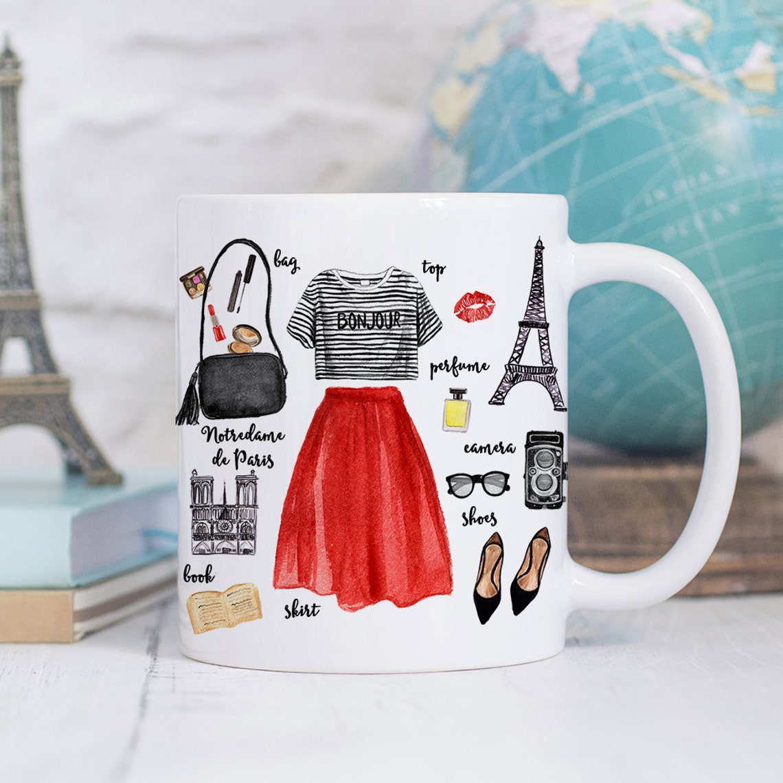 Coffee Mug Paris Fashion Coffee Cup Eiffel Tower Mug Paris - Etsy