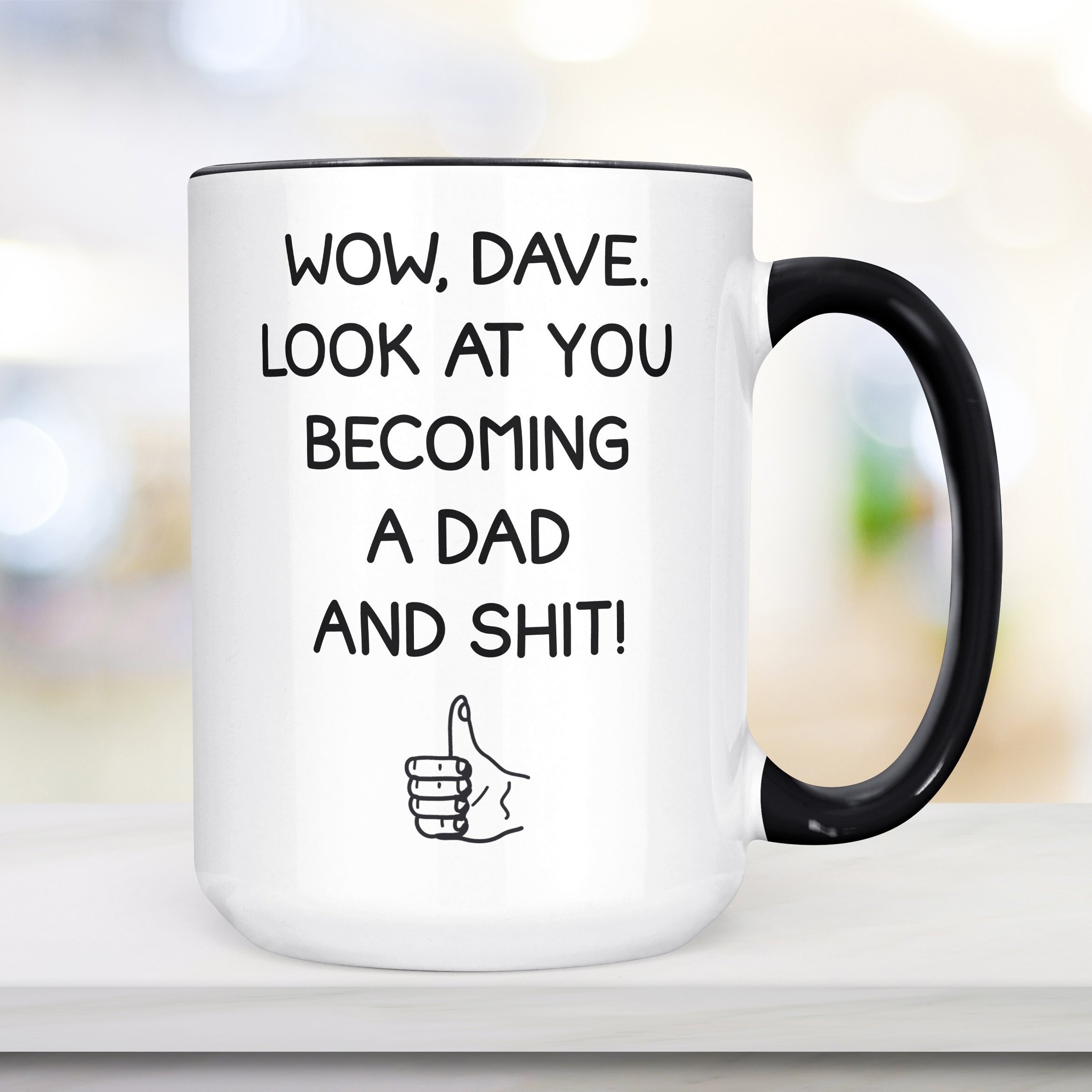 New Dad Mug Personalized Dad Ceramic Cup New Dad T Etsy