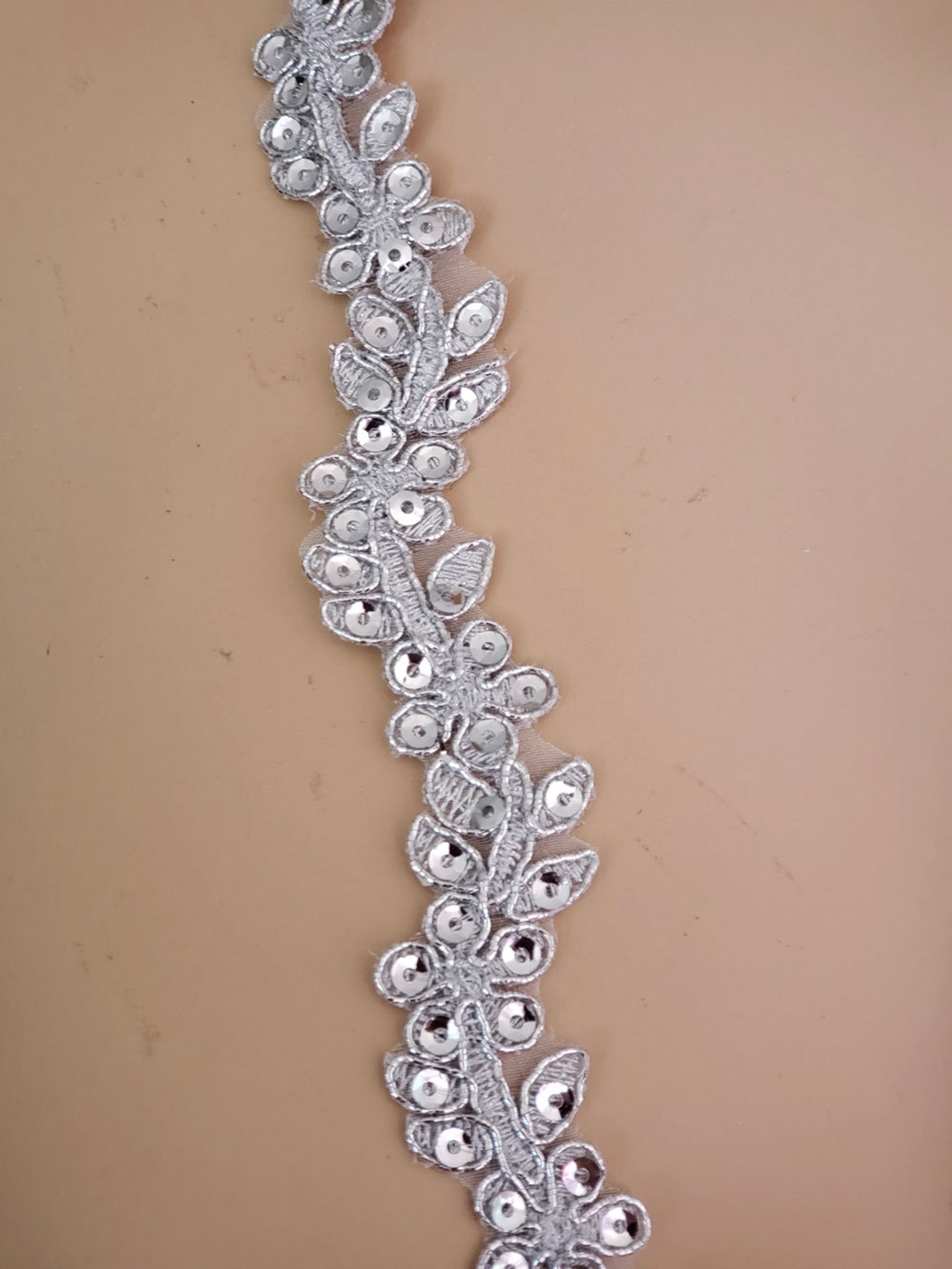 Metallic Silver Color Lace Trim 1 Yard 36 Inch for Bridal | Etsy