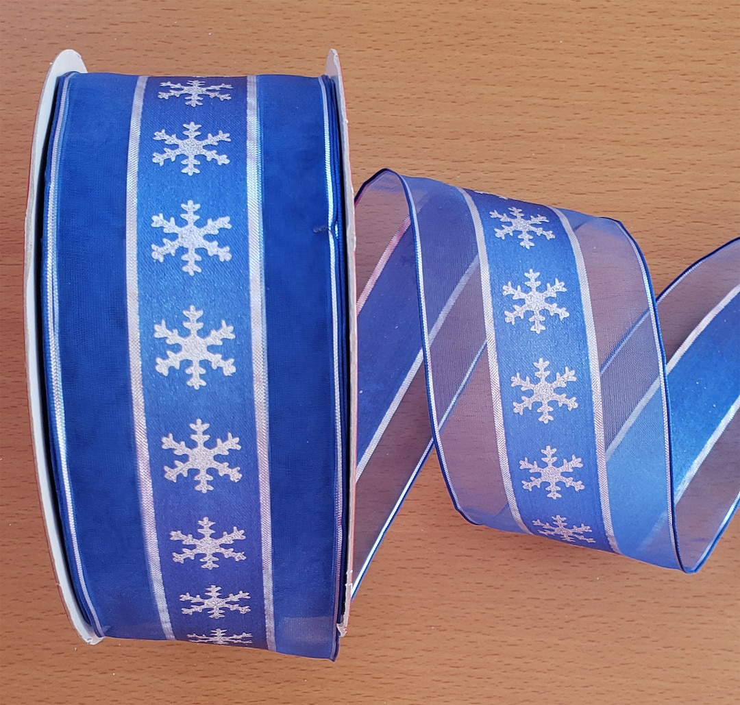 2.5 "christmas Ribbon, Blue Color Ribbon, Ribbon, Wrapping Ribbon ...