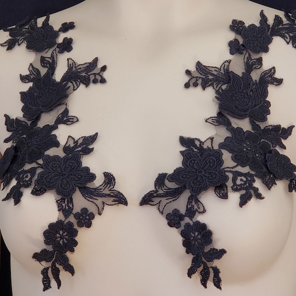 Black Lace Applique - Etsy