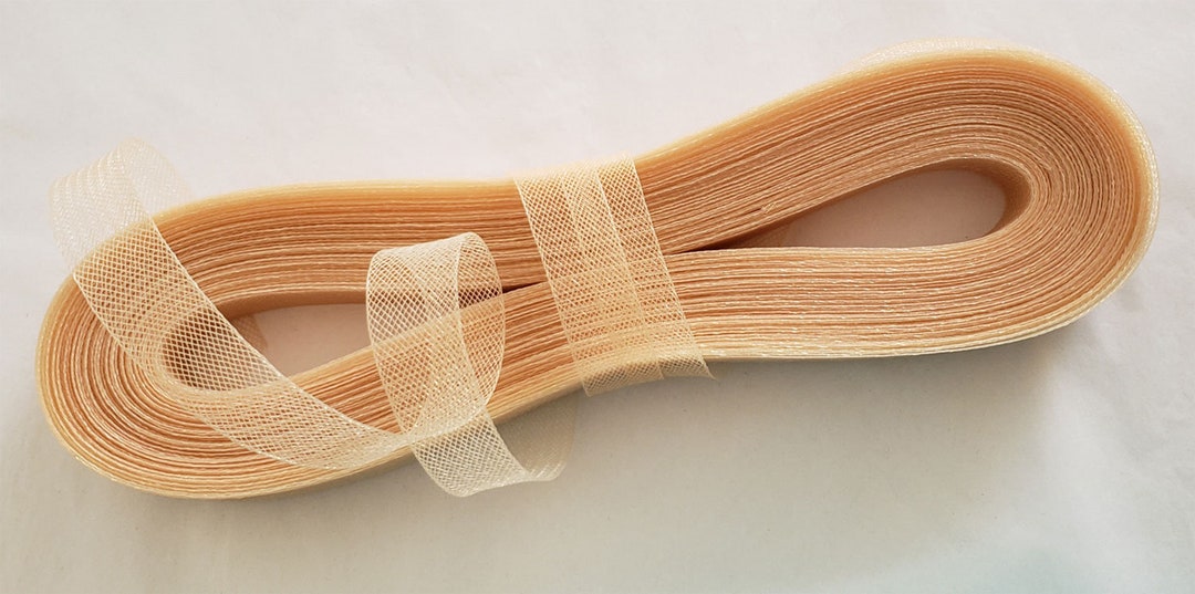 6 Yards- 1 Inch Wide Champagne Crinoline Horsehair Bridal-prom-wedding ...