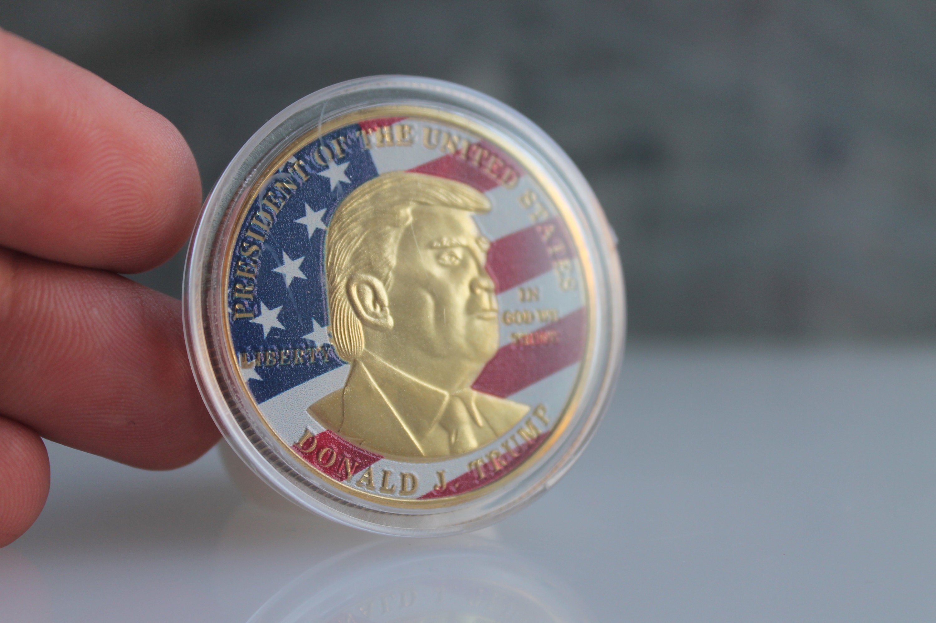 American Flag President Trump Coin . - Etsy