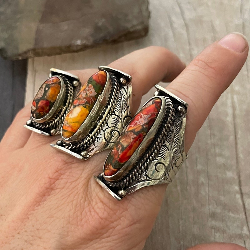 Jasper Ring - Etsy
