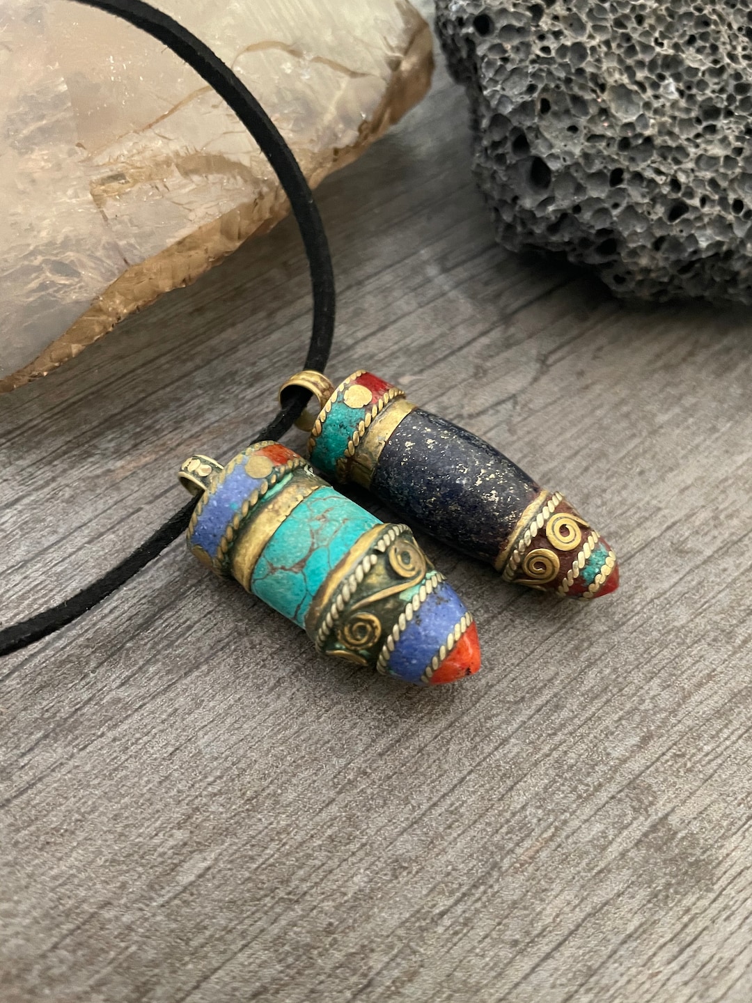 Bullet Pendant Bullet Necklace Bullet Charm Gemstone Pendant Bullet ...