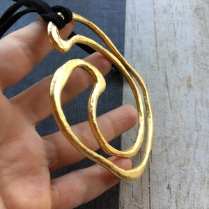 Abstract Pendant Abstract Necklace Light Weight Necklace Big Pendant ...