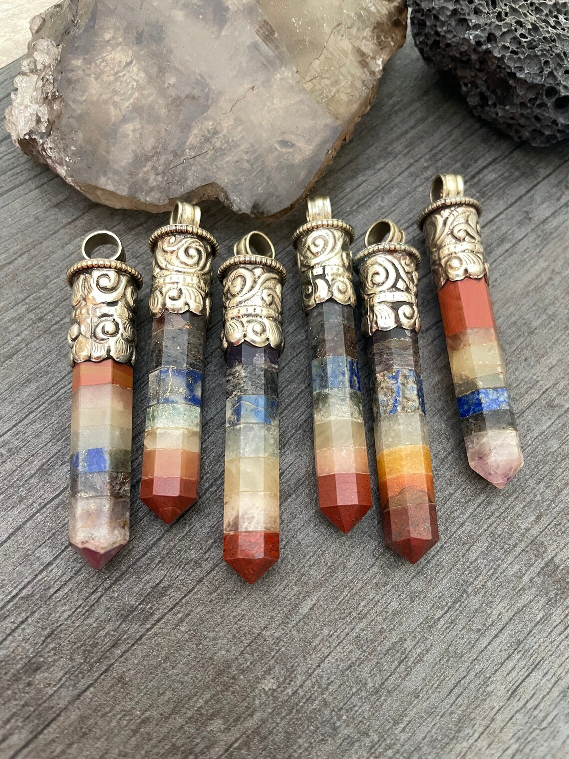7 Chakra Necklace Chakra Pendant 7 Chakra Jewelry Sacral | Etsy