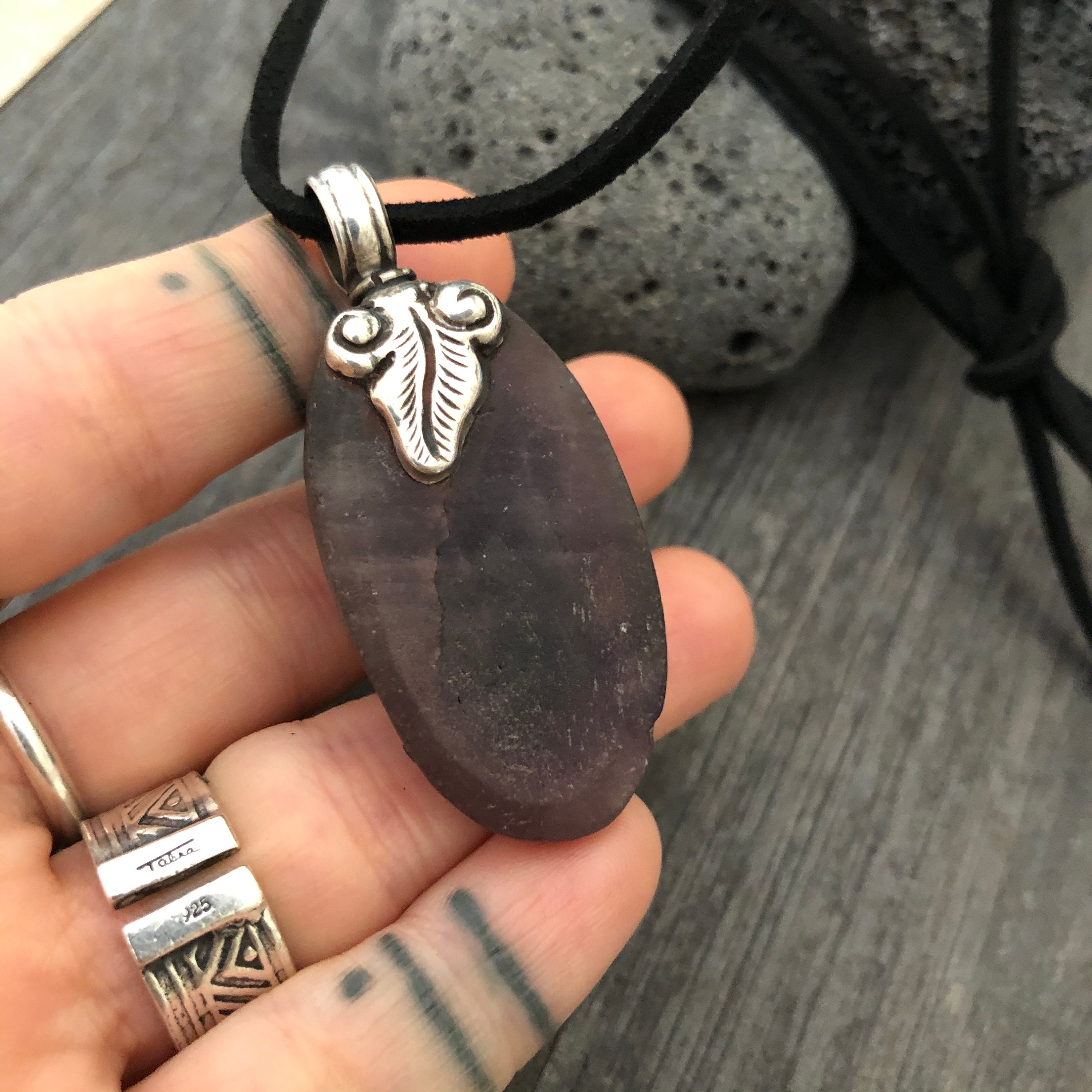 Large Stone Pendant Big Pendant Necklace Abstract Pendant | Etsy