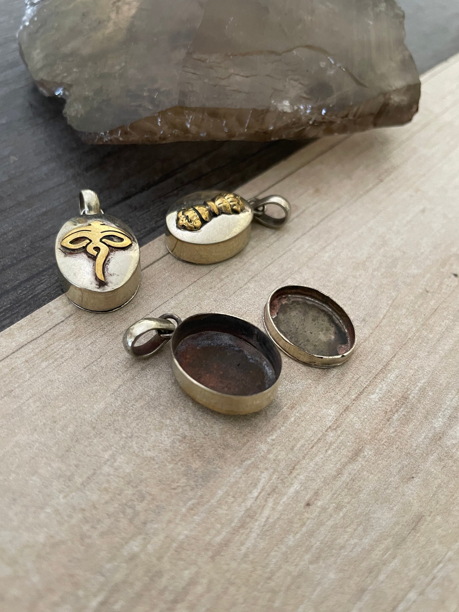 Tibetan Locket Necklace: Buddhist Amulet Pendant on Leather Cord - Etsy