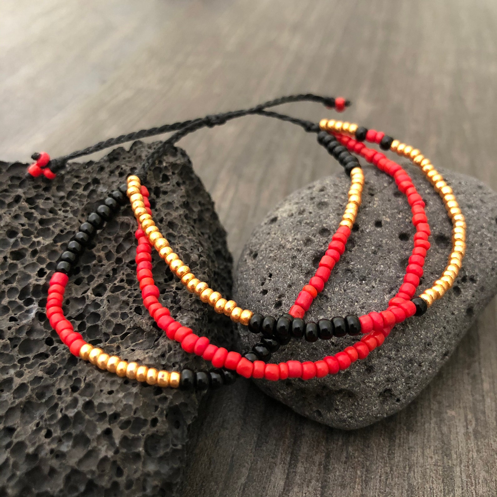 Small Beaded Bracelet String Bracelet Set Stylish Bracelet - Etsy