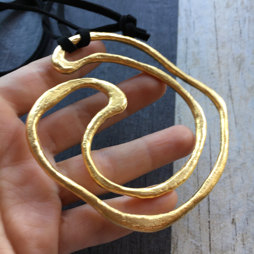 Abstract Pendant Abstract Necklace Light Weight Necklace Big Pendant ...
