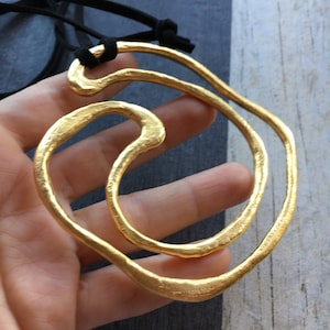 Abstract Pendant Abstract Necklace Light Weight Necklace Big Pendant ...