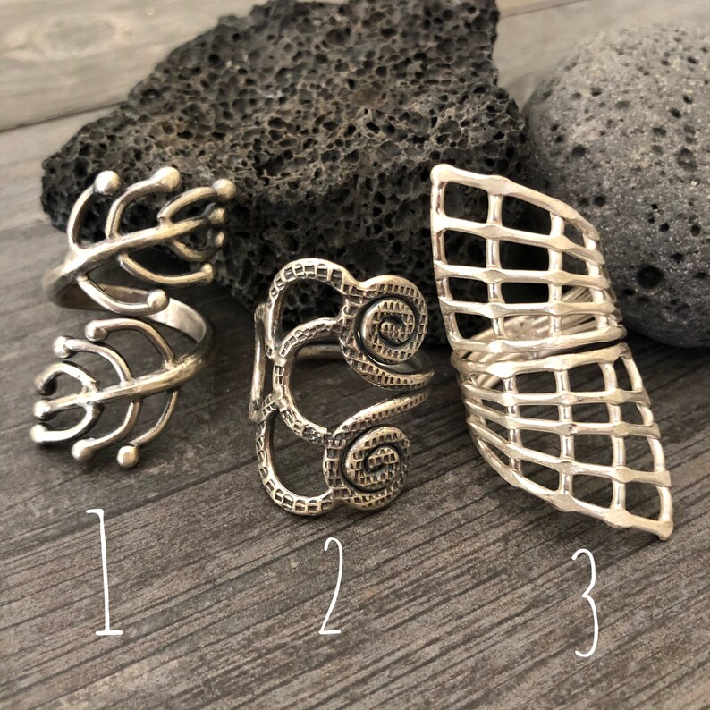 Chunky Silver Ring Chunky Rings Everyday Ring Long Ring Long - Etsy