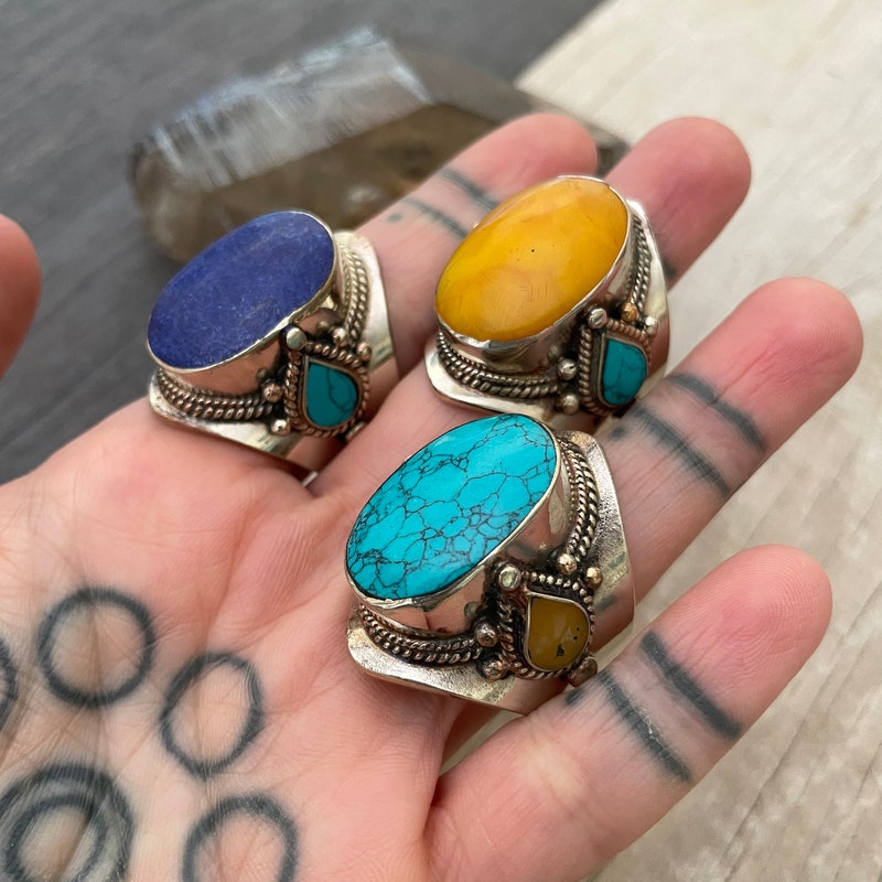 Large Stone Ring - Etsy