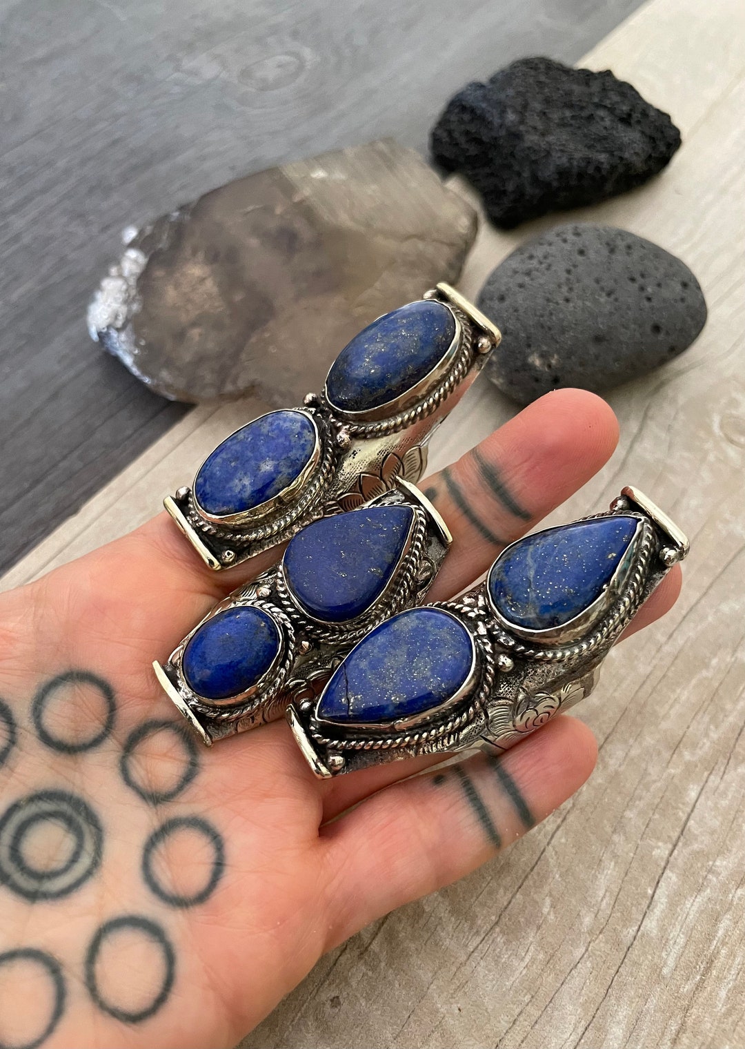 Lapis Lazuli Ring Lapis Ring Big Stone Ring Big Rings Bohemian Ring ...
