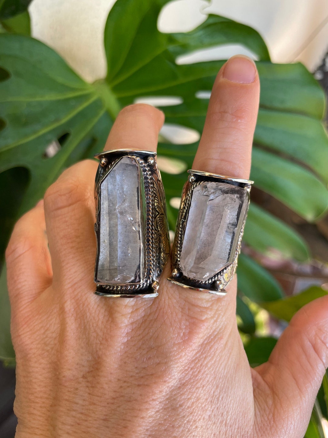 Quartz Ring Raw Stone Ring Raw Crystal Ring Raw Quartz Ring Raw Crystal ...