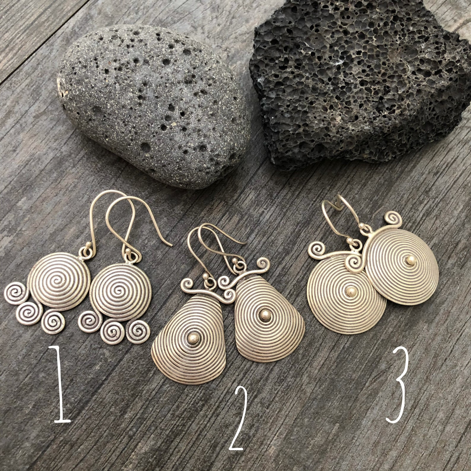 Aesthetic Earrings Artsy Earrings Chunky Silver Earrings Cool | Etsy