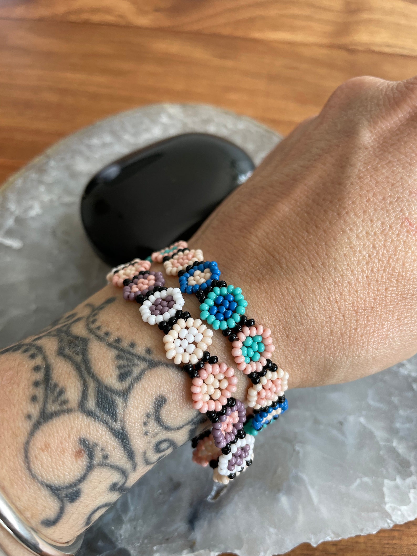 Cottagecore Bracelet Pastel Bracelet Flower Jewelry Boho Bracelet ...