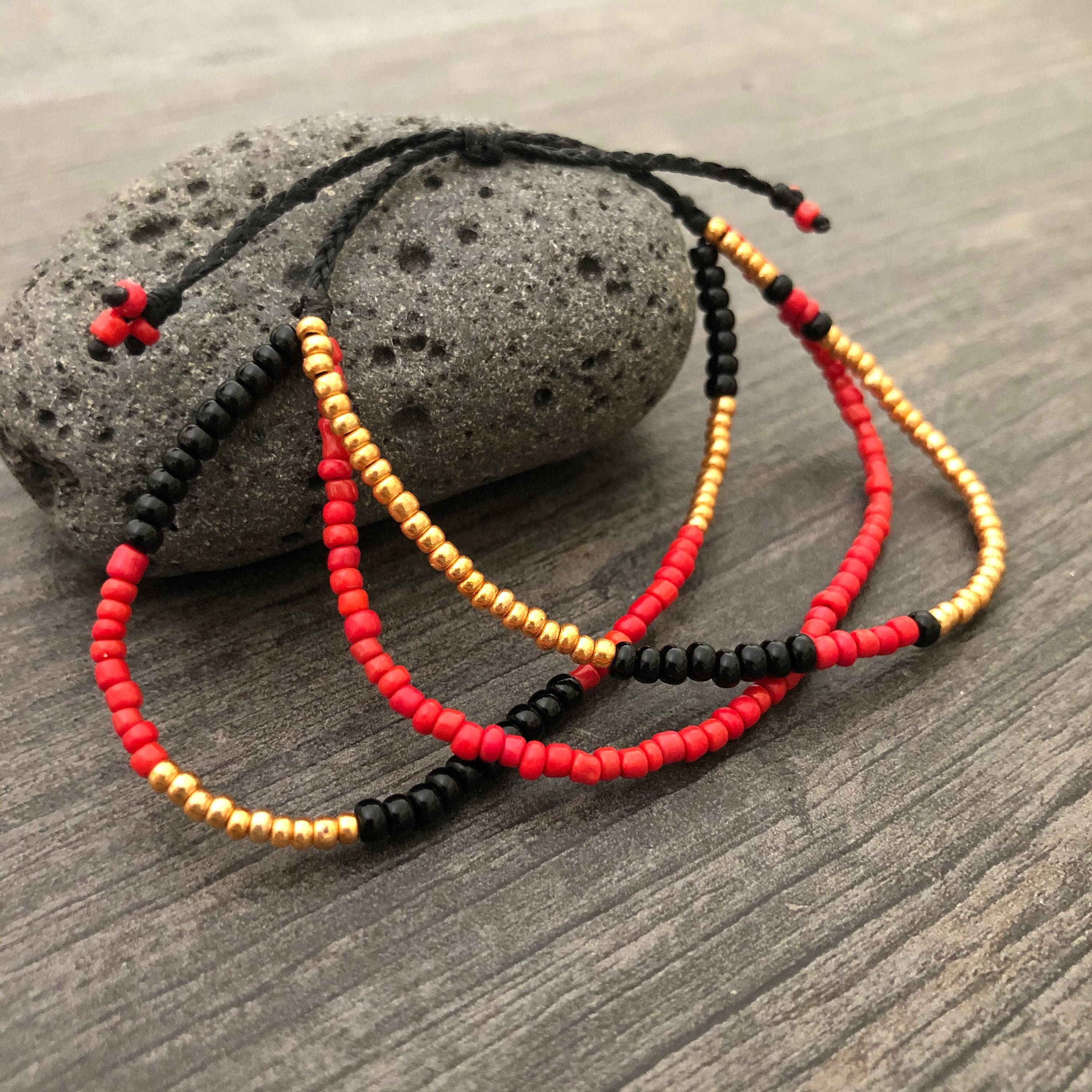 Small Beaded Bracelet String Bracelet Set Stylish Bracelet | Etsy