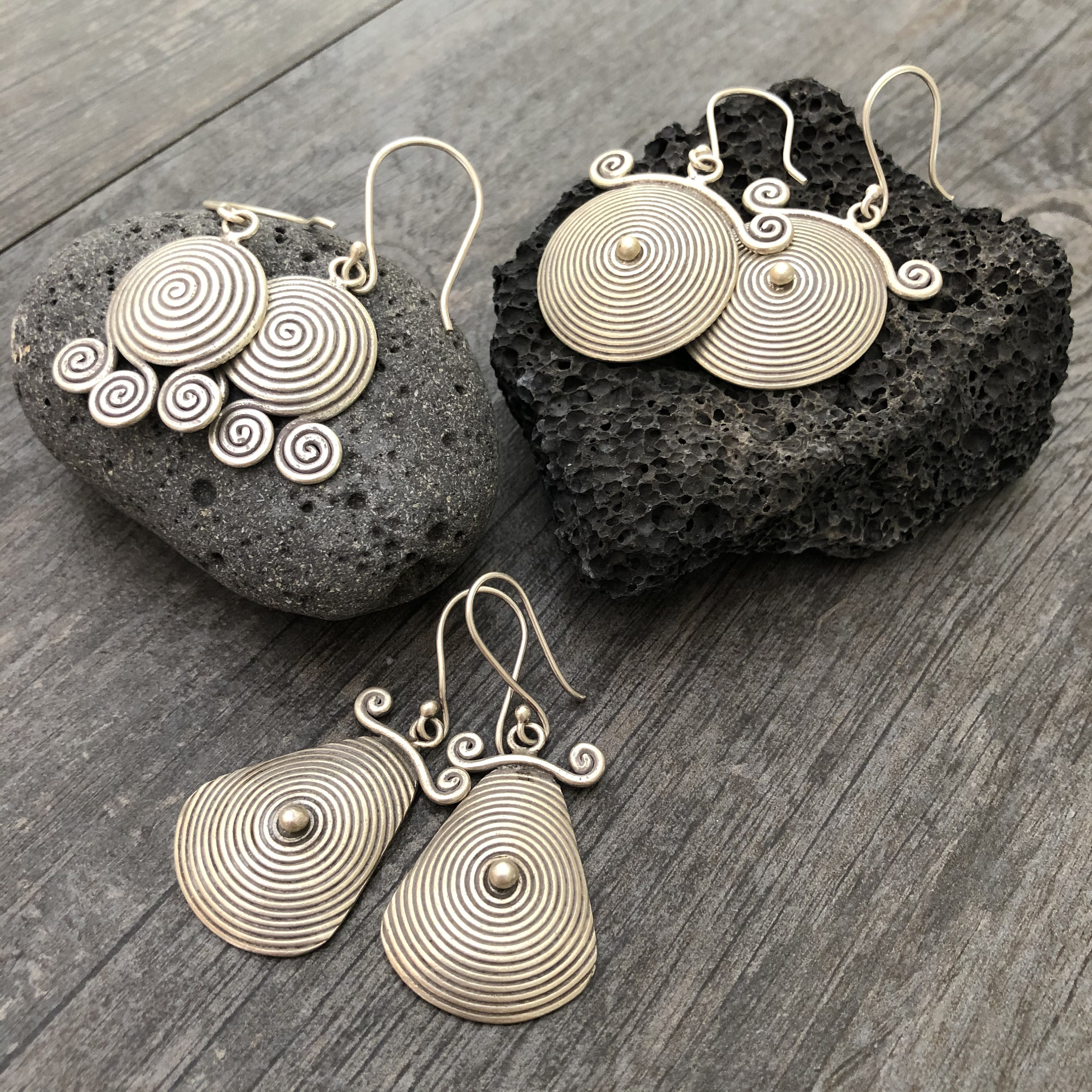 Aesthetic Earrings Artsy Earrings Chunky Silver Earrings Cool | Etsy