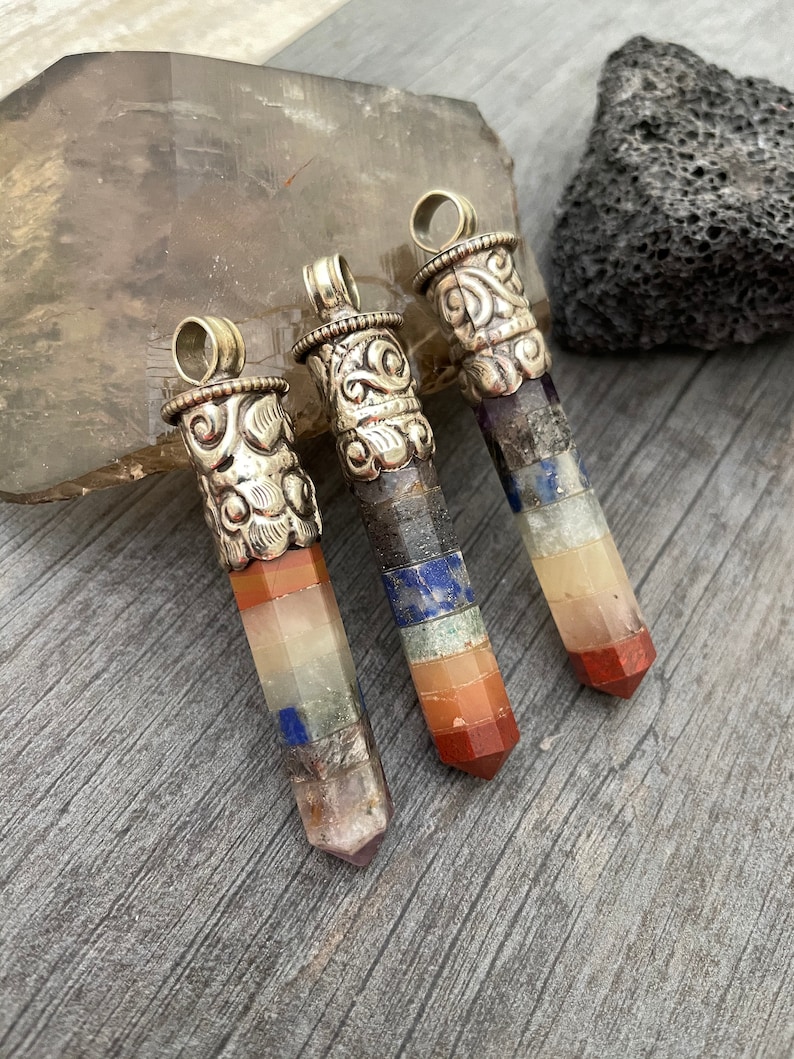7 Chakra Necklace Chakra Pendant 7 Chakra Jewelry Sacral - Etsy