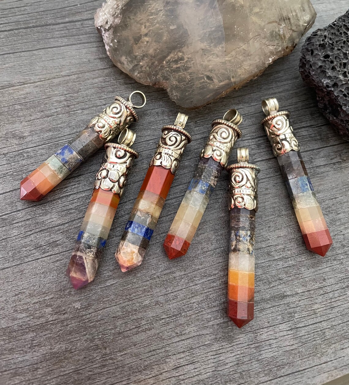 7 Chakra Necklace Chakra Pendant 7 Chakra Jewelry Sacral | Etsy