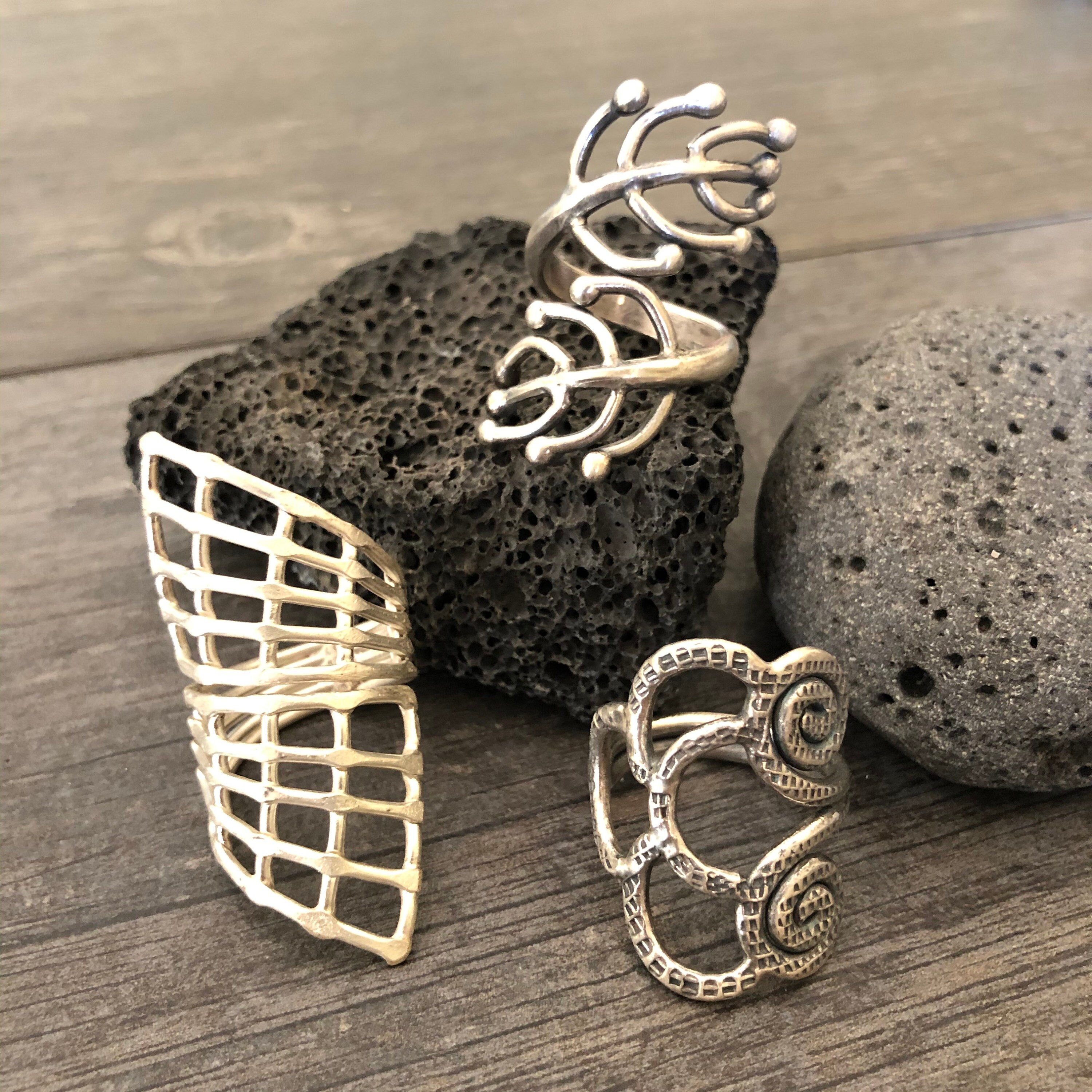 Chunky Silver Ring Chunky Rings Everyday Ring Long Ring Long | Etsy