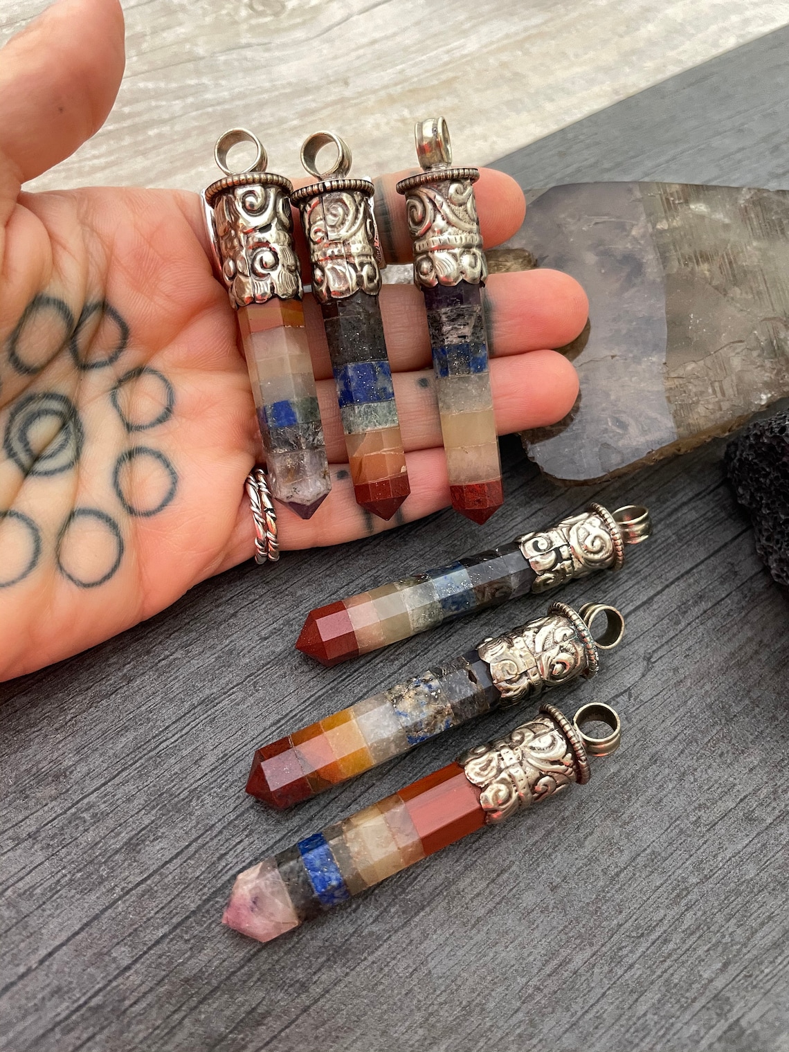 7 Chakra Necklace Chakra Pendant 7 Chakra Jewelry Sacral | Etsy