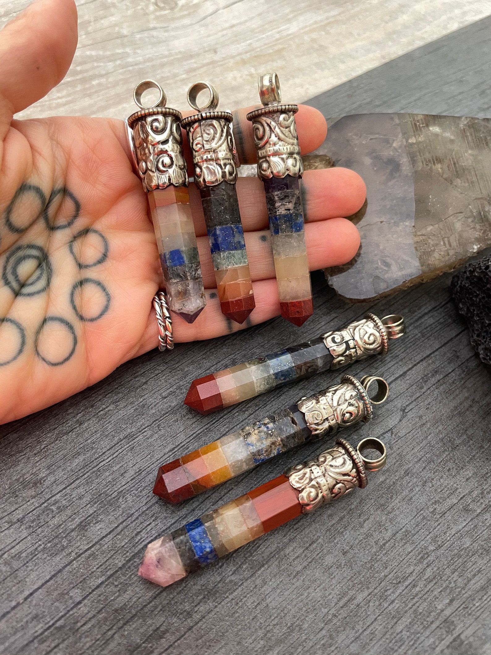 7 Chakra Necklace Chakra Pendant 7 Chakra Jewelry Sacral - Etsy