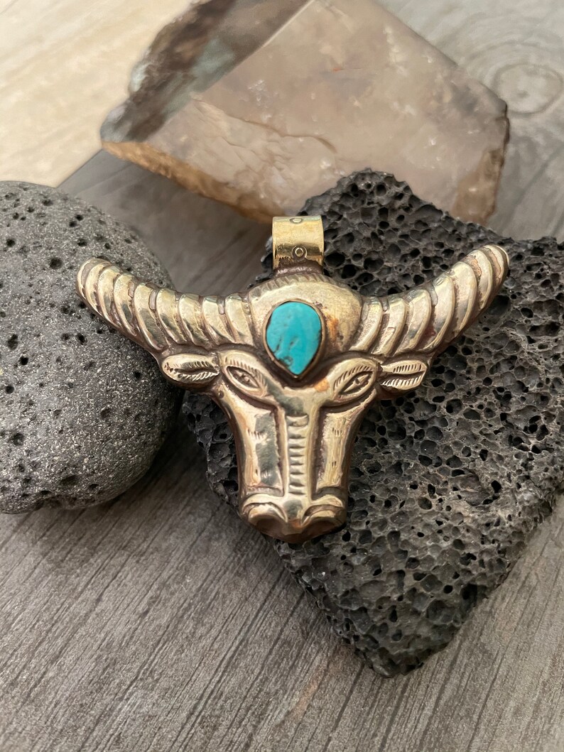 Buffalo Necklace Buffalo Jewelry Bull Head Pendant Bull - Etsy