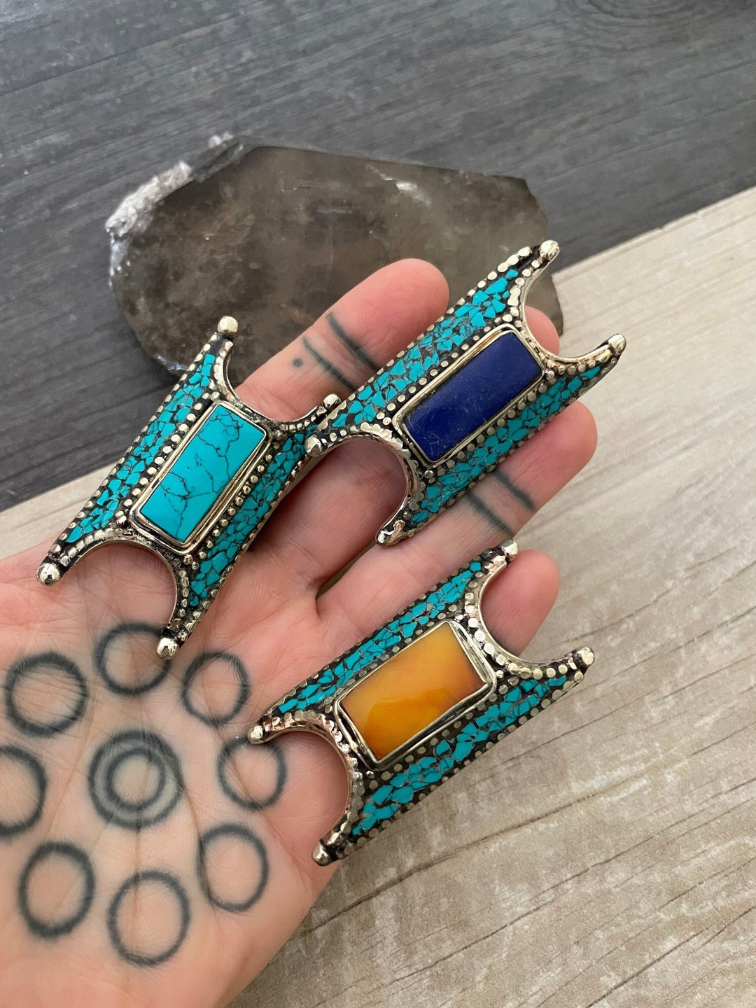 Chunky Stone Ring Chunky Rings Big Stone Ring Large Stone Ring Big Ring ...