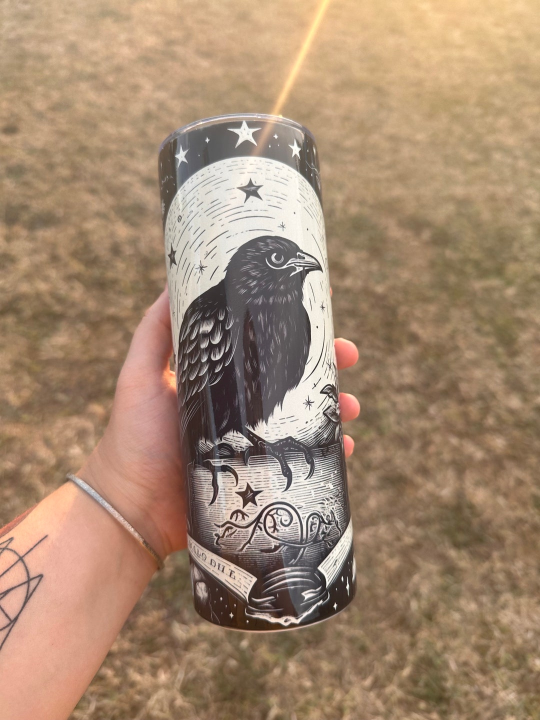 Spooky Witchy Crow 20oz Insulated Stainless Steel Tumbler - Etsy