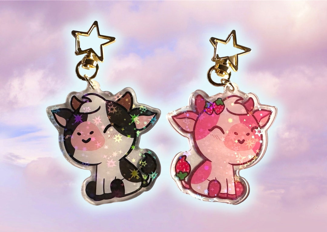 Cute Cows Keychains - Etsy