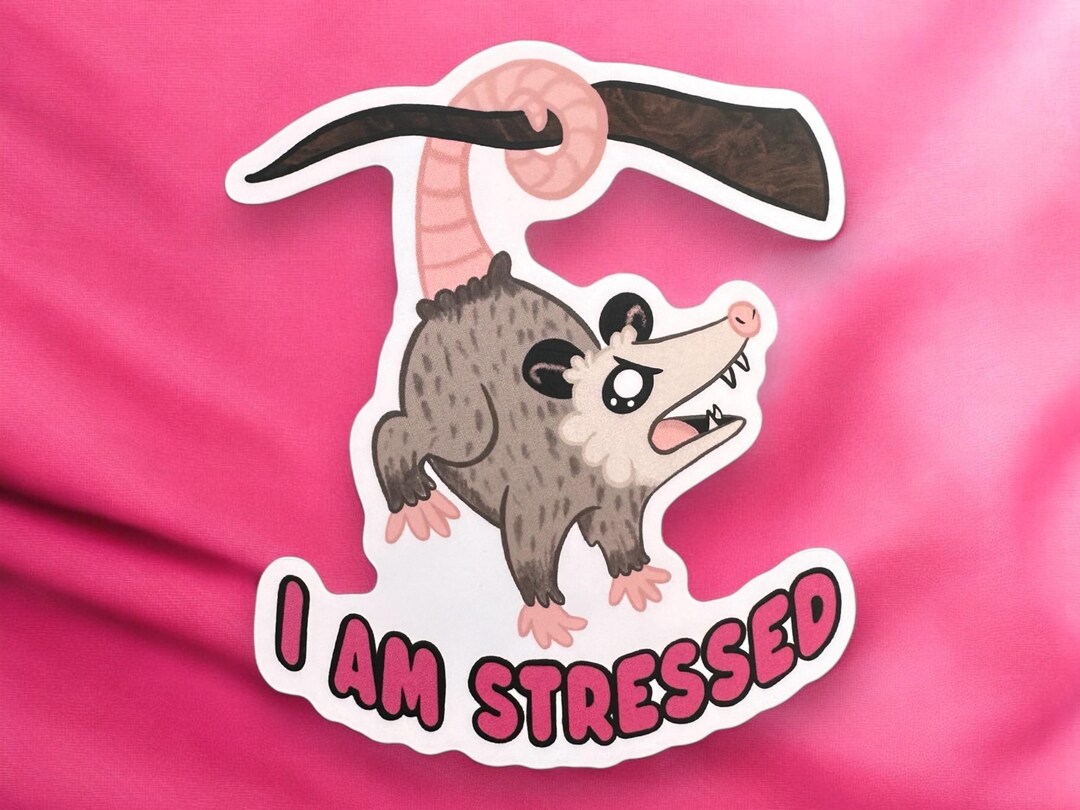 Possum I Am Stressed Vinyl Sticker - Etsy