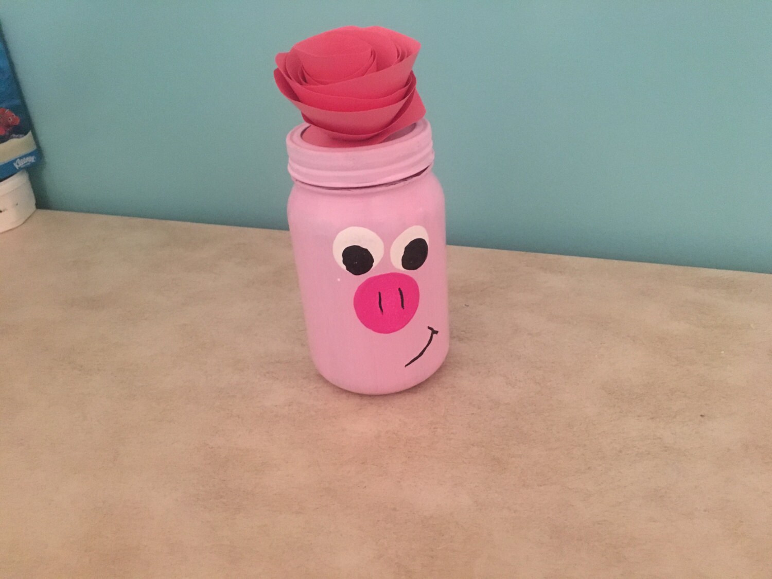 Girly Pig Mason Jar - Etsy
