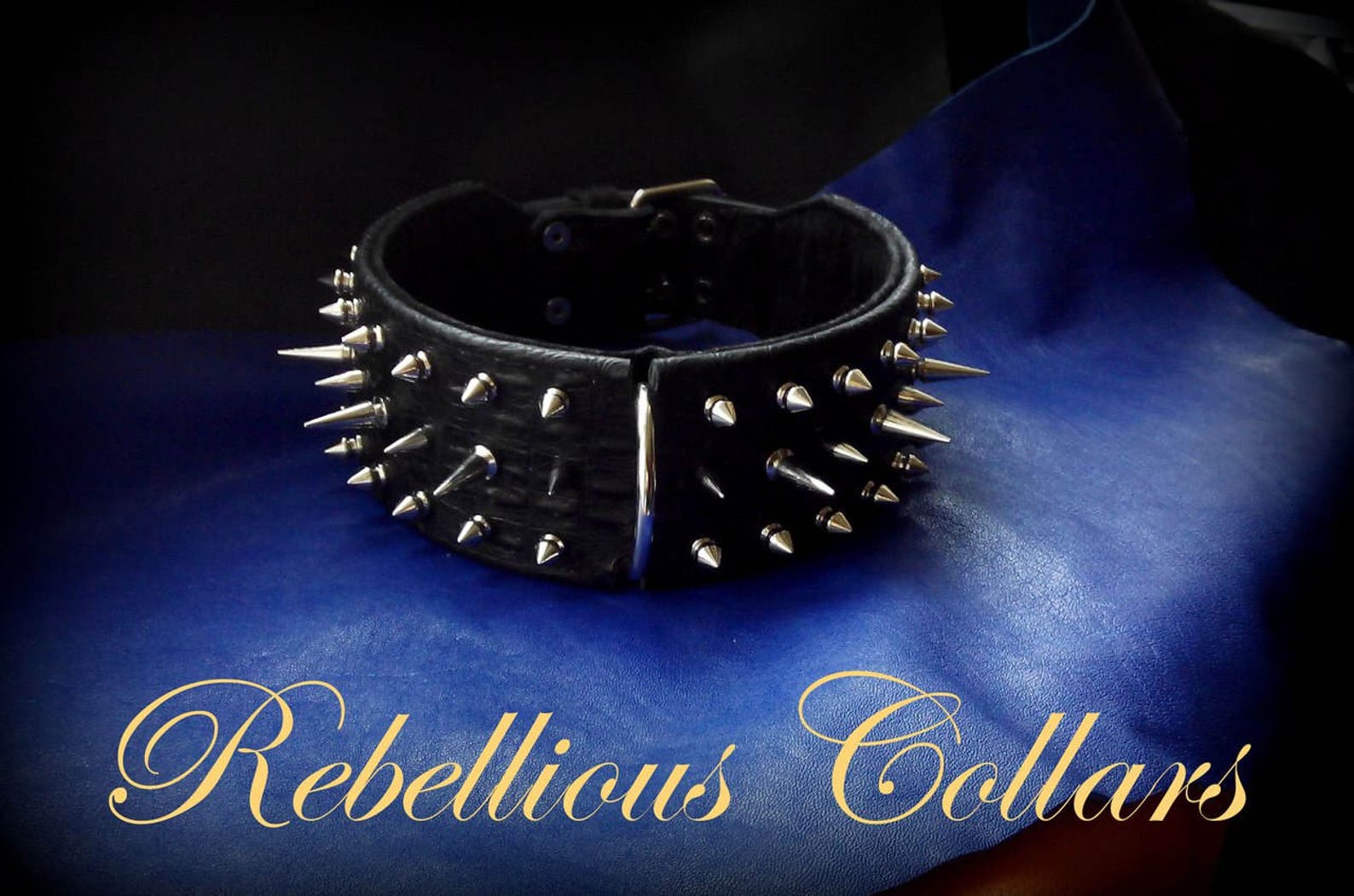 Spiked Leather Dog Collar - Etsy