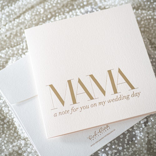 Luxury Wedding Card for Mother of the Bride to My Mom on My - Etsy