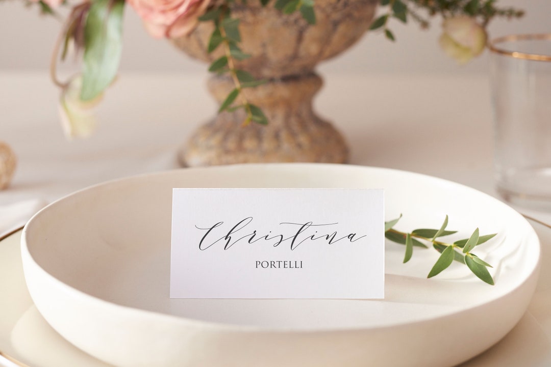 Place Cards for Wedding Reception Tables | Calligraphy Name Cards ...