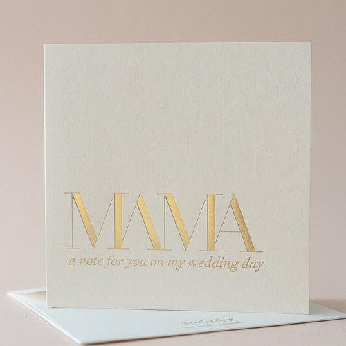 Luxury Wedding Card for Mother of the Bride to My Mom on My - Etsy