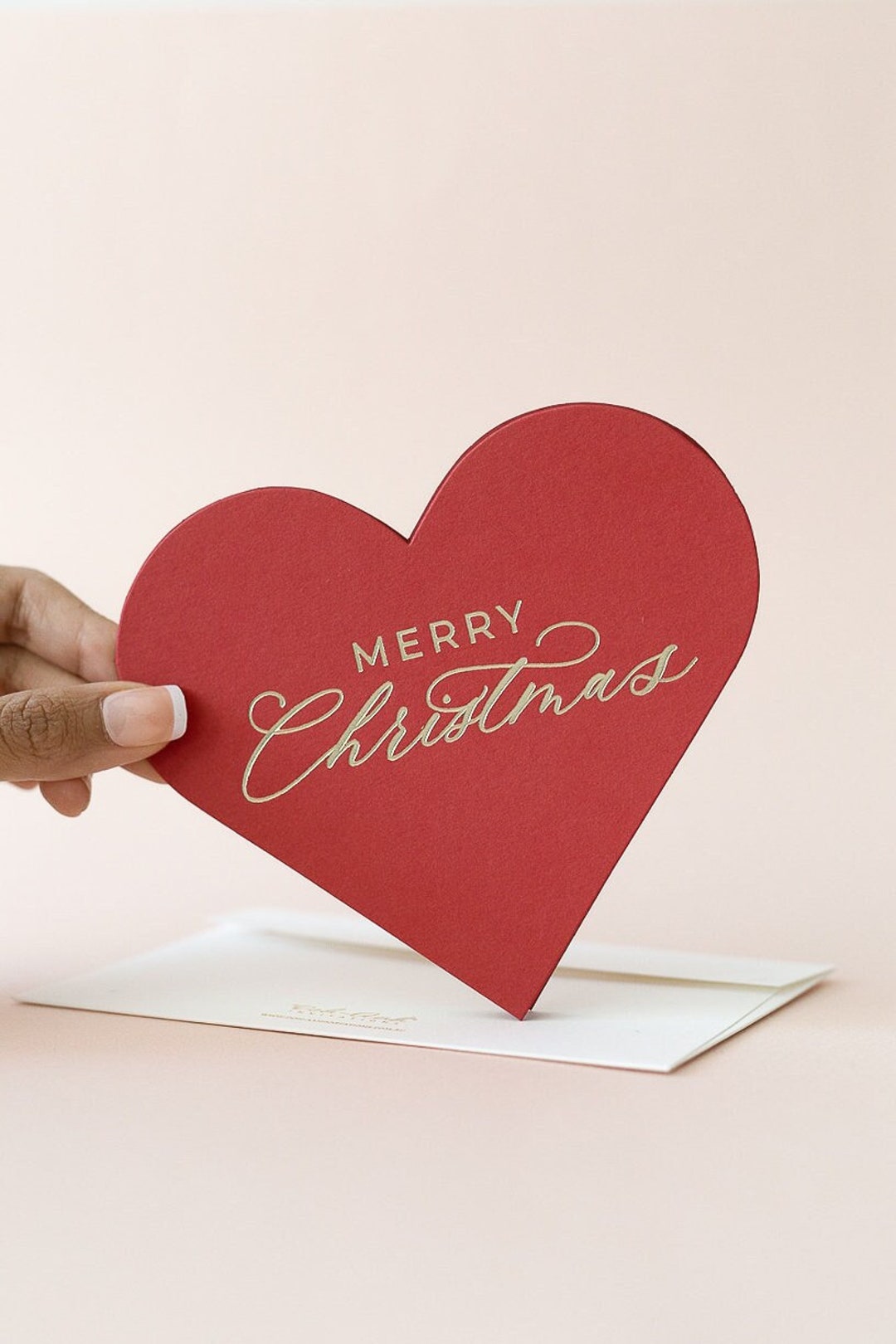 Merry Christmas Heart Cards - Luxury Red Christmas Card Collection ...