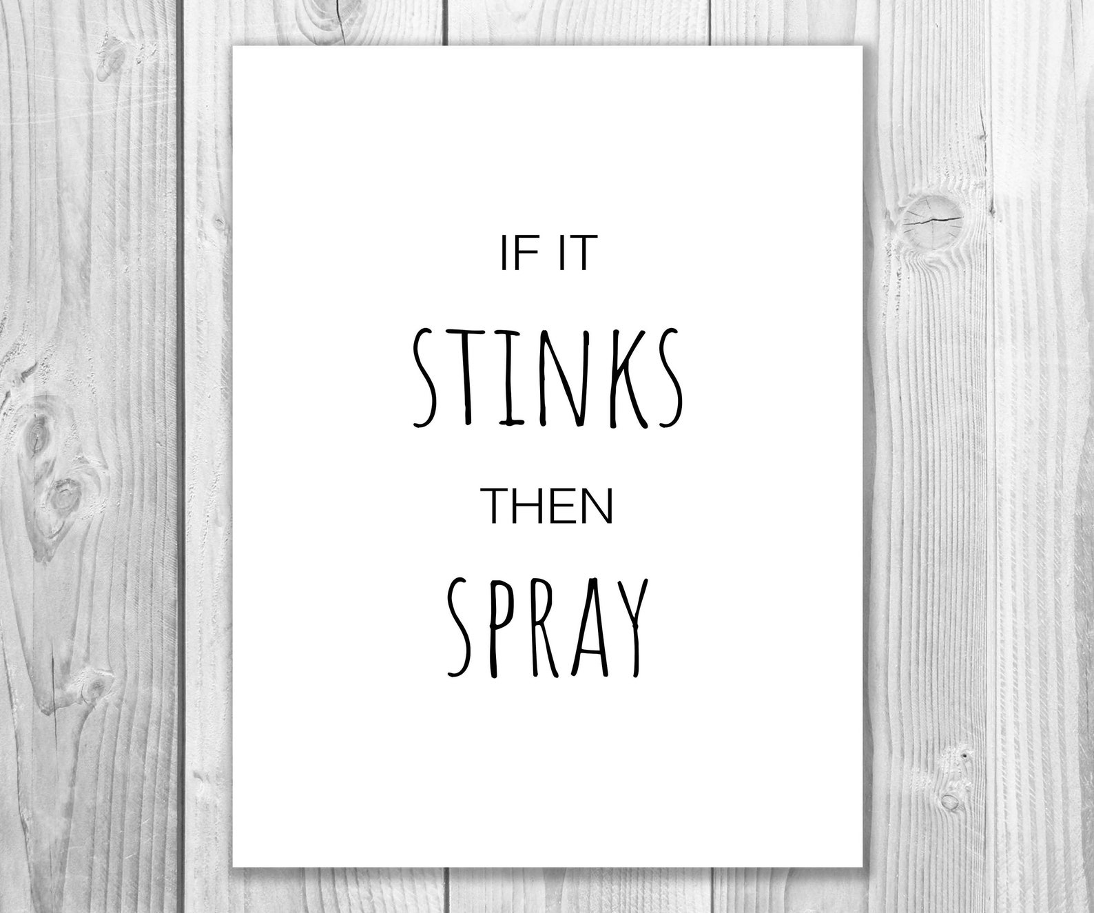 Wenn es stinkt dann Spray Poster lustiges Zitat Wandkunst | Etsy