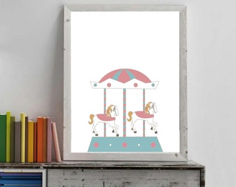 Merry Go Round Print - Etsy