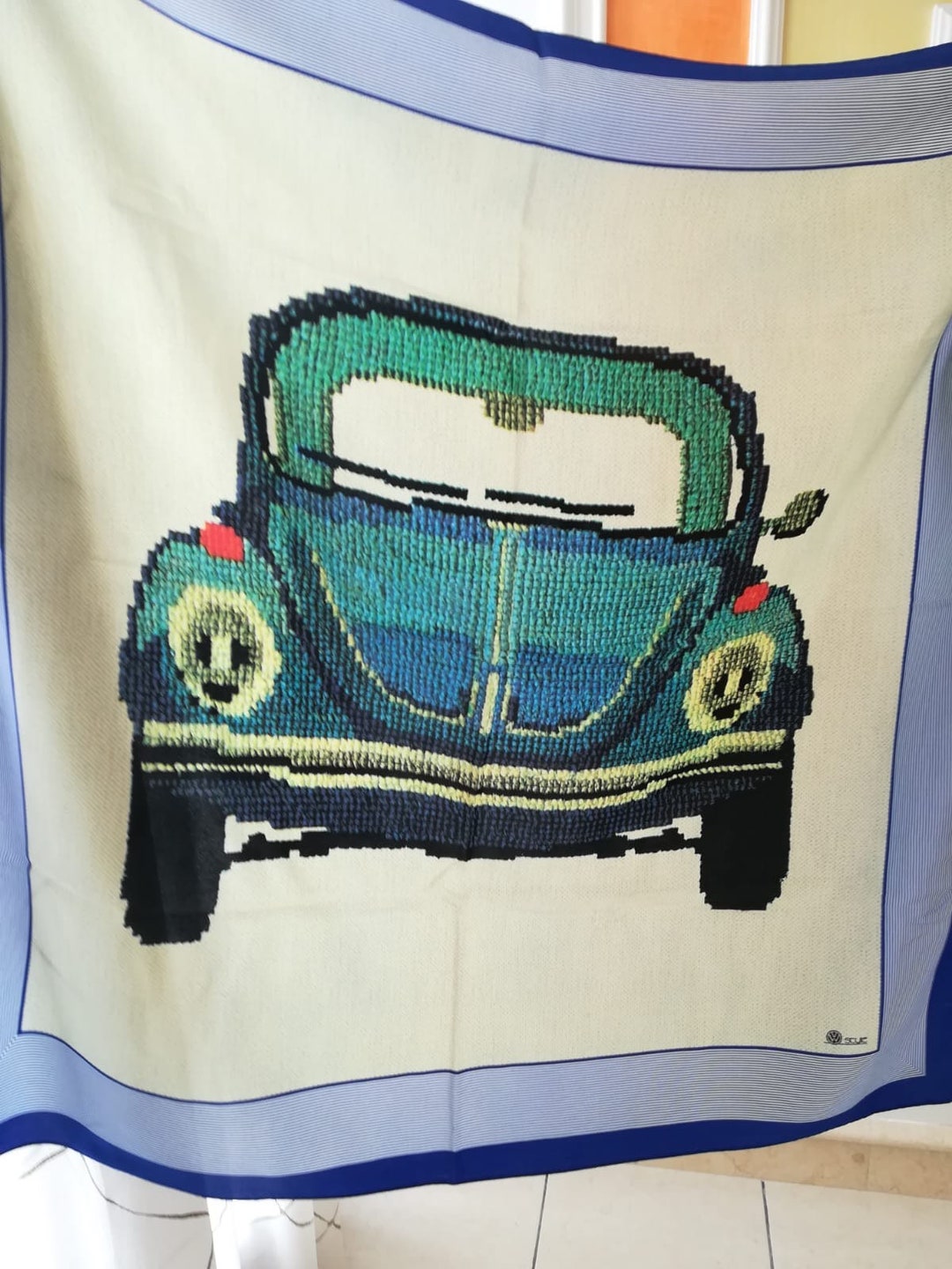 Vintage Volkswagen Beetle Model Scarf in Silk - Etsy