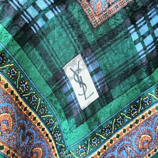 Vintage Ysl Silk Scarf - Etsy