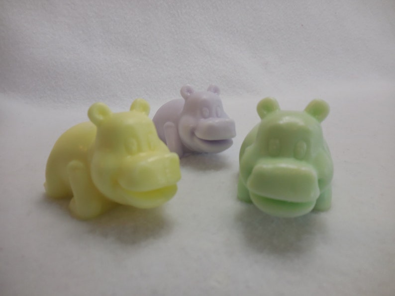 5 Hippo Soaps Baby Animal Soap Animal Soap Animal Party | Etsy