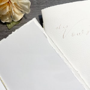 His and Hers Wedding Vow Booklet Set 4x6 - Handmade Calligraphy - Etsy