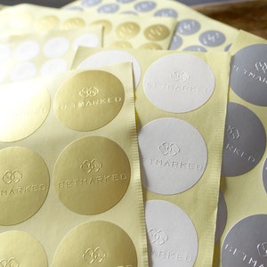 White Matte Embossed Stickers, Embossed Raised Sticker/label, Embossing ...