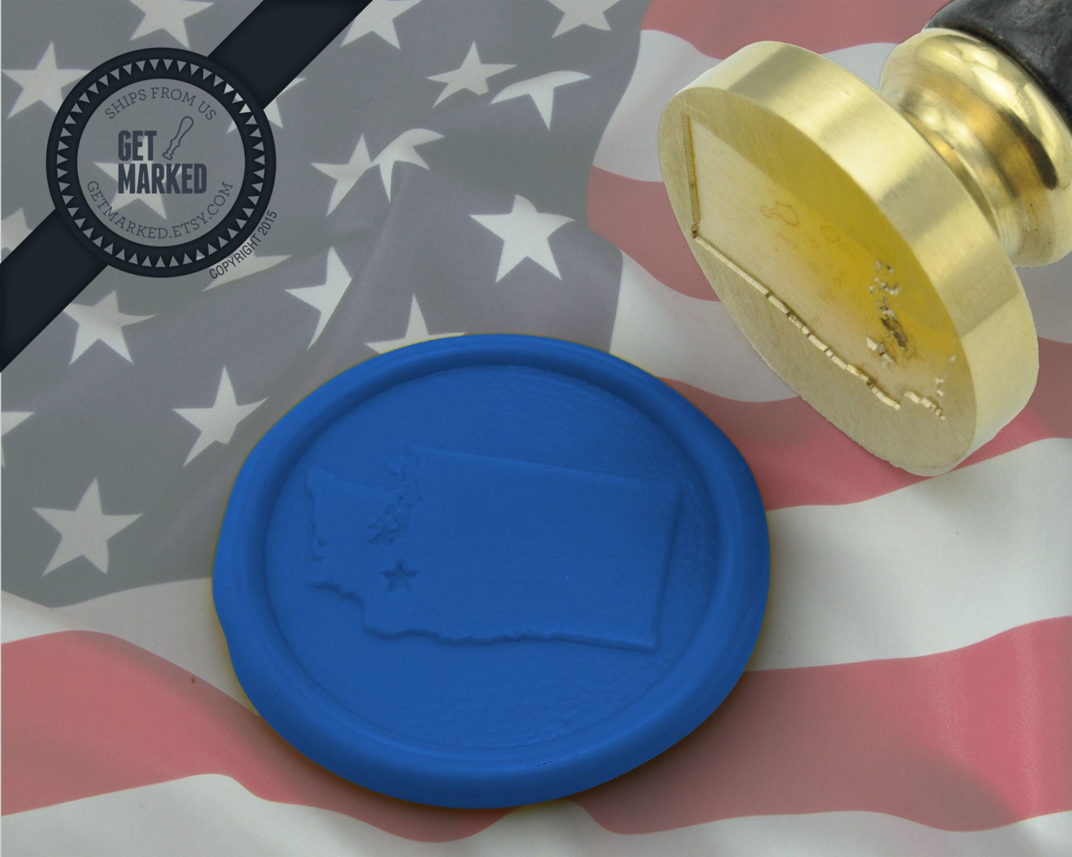 Washington State Wax Seal Stamp by Get Marked WS0253 - Etsy