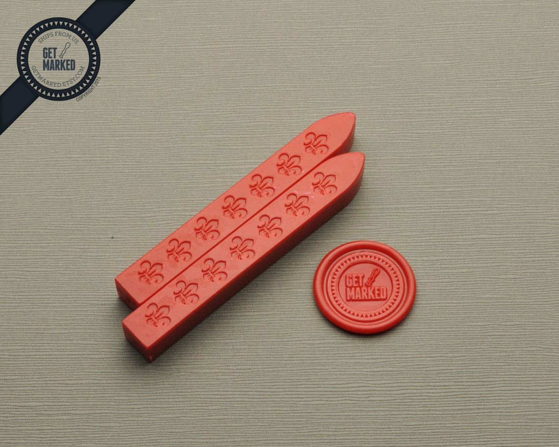 2 Pieces CHINESE RED Wax Stick for Sealing Wax Stamping - Etsy